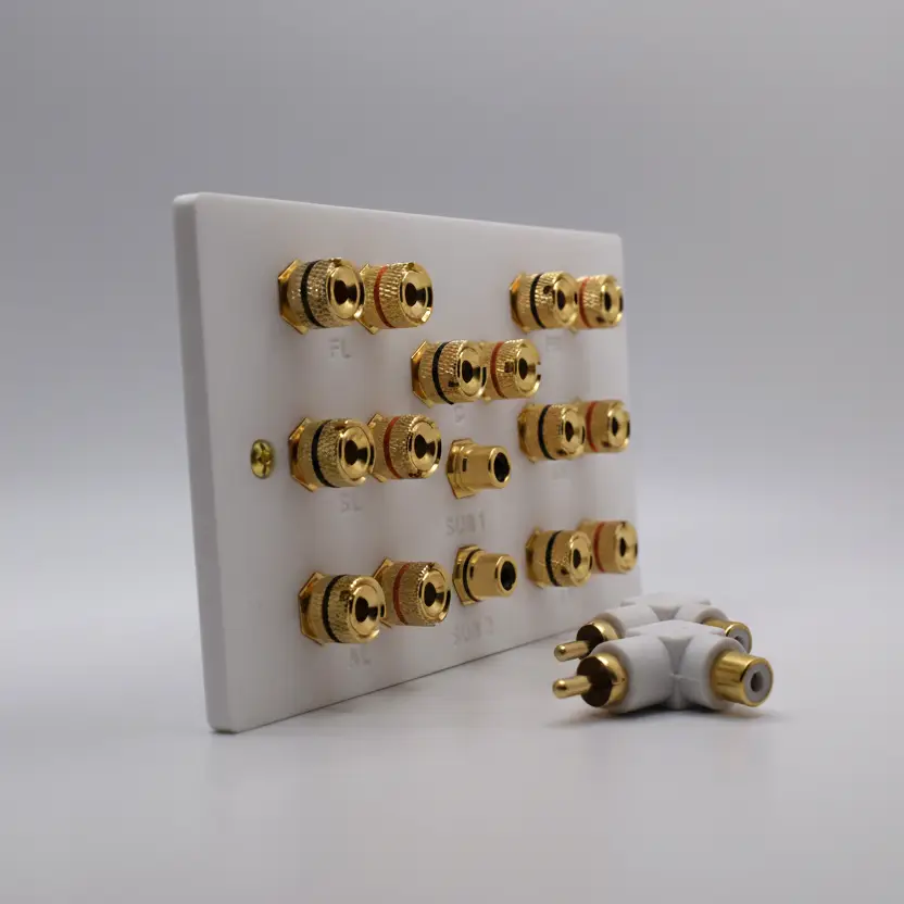 Dolby Atmos 5.1.2 Speaker Wall Plate - Multiple Finishes