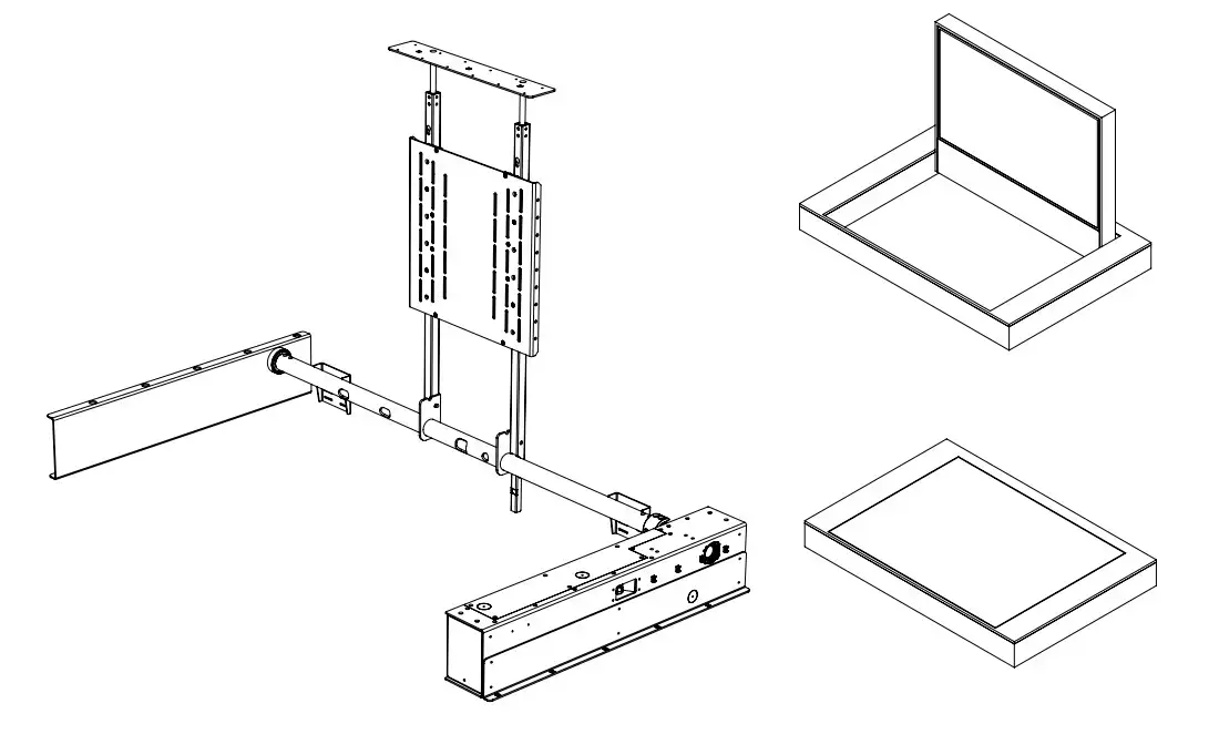 Hinge UP Low Level TV Lift - Future Automation HU