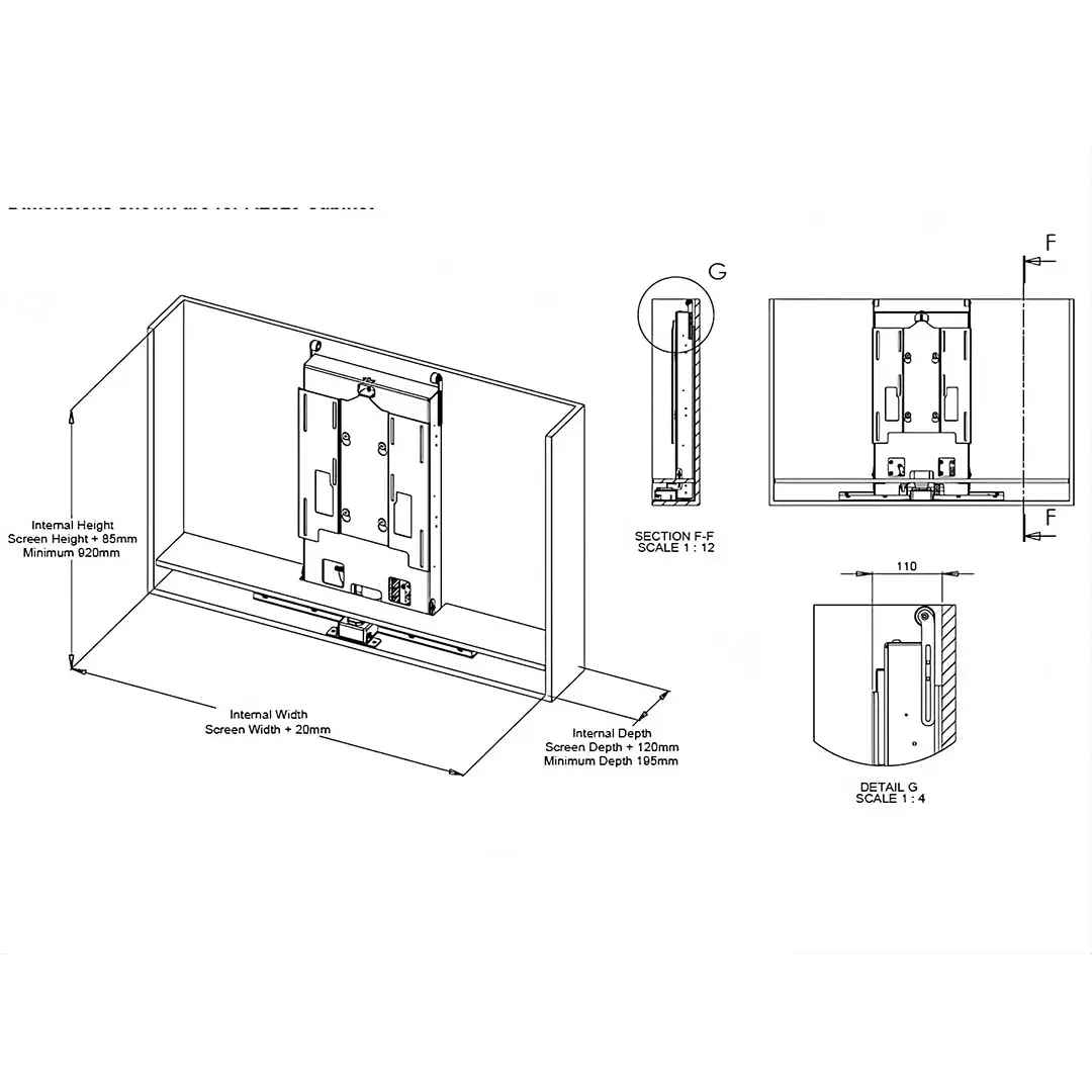 Future Automation AL820 Pop Up TV Lift Mechanism