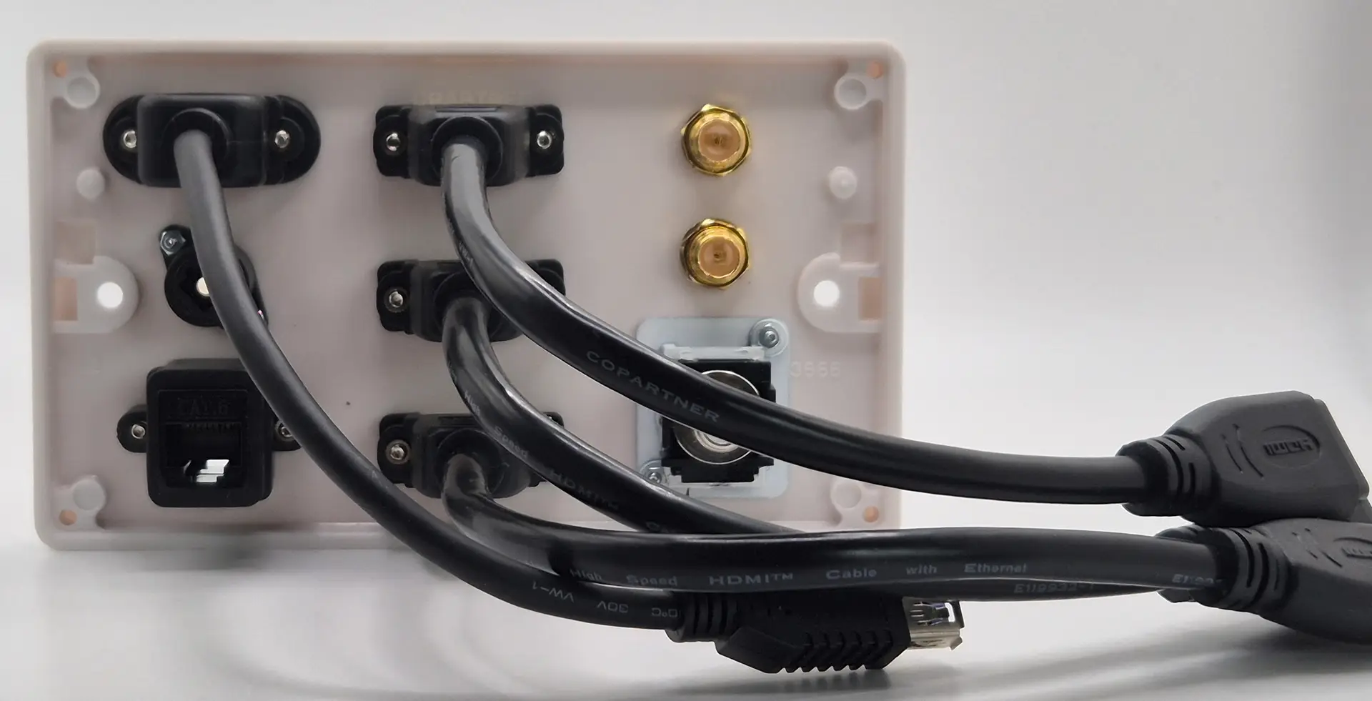 Flat Screen TV Connection Wall Plate